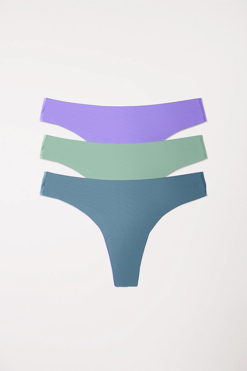 High Elastic String 3er Pack »Cool Swirl« | Nahtlose Strings | Buttz